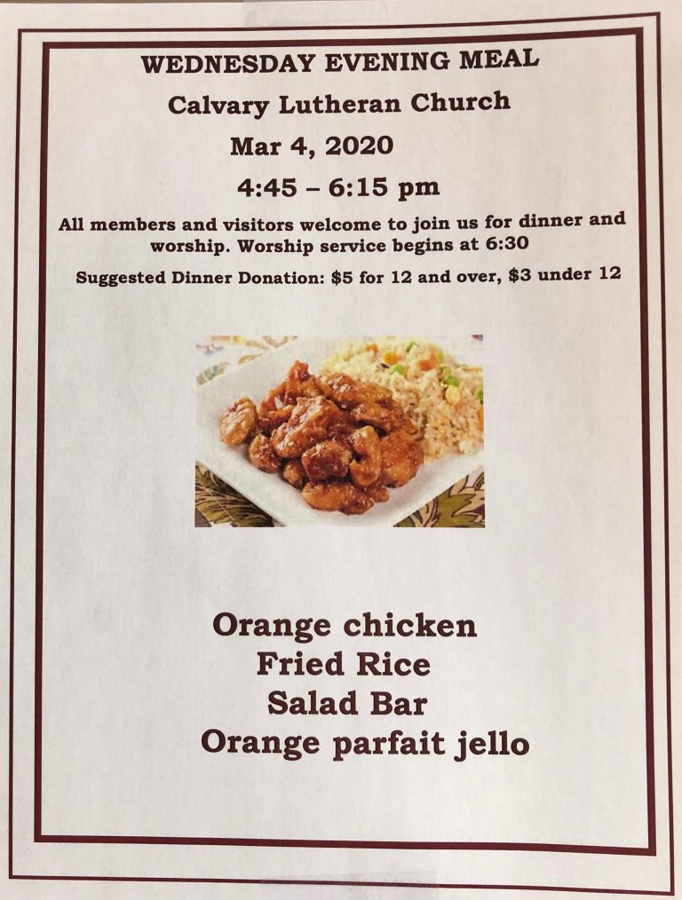Menus | thenewchurchsupper